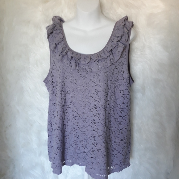 Elle | Tops | Elle Lace Lined Tank | Poshmark